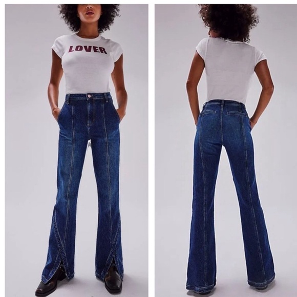 Free People | Jeans | We The Free Womens Crvy Mona High Rise Flare ...